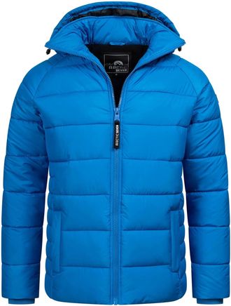 Arctic Seven Herren Winterjacke (S-3XL) - Wind- & Wasserabweisend, abnehmbare Kapuze, 4 Taschen, Steppjacke, Warme Jacke Männer - AS-420 (XXL, Blau)