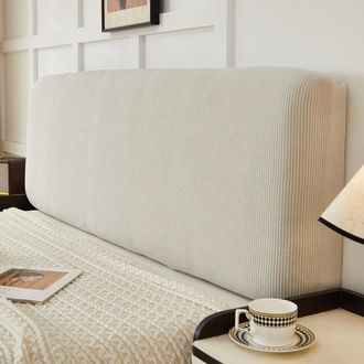 Generic Robuster dehnbarer Bettkopfteil Bezug Cord &Uuml;berzug in minimalistischer staubdichter und gepolsterter Ausf&uuml;hrung Kopfteil Bezug Protector f&uuml;r Doppelbet