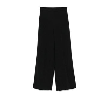 Joseph Schwarze Texturierte High-Waist Weite Beinhosen - - Trousers - Damen - Schwarzk - L