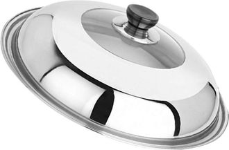 Cabilock Pfannenabdeckung Deckel Für Pan Universal Topfdeckel Metall Kochgeschirr Deckel Ersatzdeckel für Küchentopf Pfanne Kochgeschirr 38Cm Universal Topf De