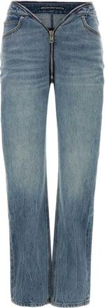 Alexander Wang Femme, Jeans, Bleu, Taille: W25 Jean avec taille zipp&eacute;e et devant en V