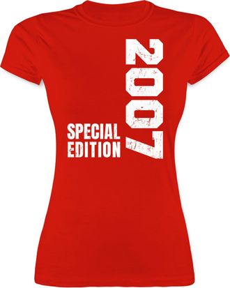 Shirtracer Shirt Damen - 18. Geburtstag - Special Edition 2007 - M - Rot - m&auml;dchen Geschenk 18 Jahre t-shirt18 vollj&auml;hrig 2005 t-Shirt Tochter Shirts zum 18: 18t