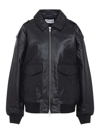 Frankie Shop Blouson En Cuir - Noir
