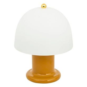 Atmosphera Atmosphera - Lampe &agrave; poser led rick jaune h21cm