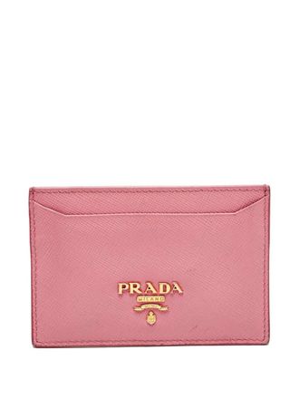 Prada Kartenetui mit Logo - Rosa