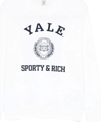 Sporty & Rich Femme, Sweatshirts et sweats &agrave; capuche, Blanc, Taille: 38 FR SweaT-shirt &agrave; logo
