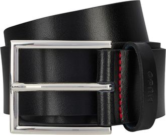 HUGO BOSS Giaspo G&uuml;rtel f&uuml;r Herren, Leder (Schwarz)