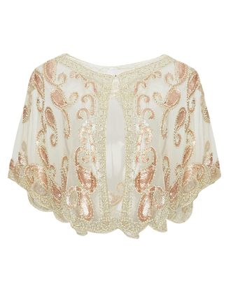 Babeyond 1920er Jahre Retro Schal Umschlagt&uuml;cher f&uuml;r Abendkleider Stola f&uuml;r Hochzeit Party Gatsby Kost&uuml;m Accessoires