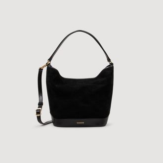 Sandro Shopper-Tasche aus Veloursleder