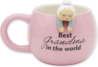 Winkee Oma Kaffeebecher Hannah I Die s&uuml;&szlig;e Grandma-Tasse I XXL Tasse ca. 450 ml I Cute Coffee Mug