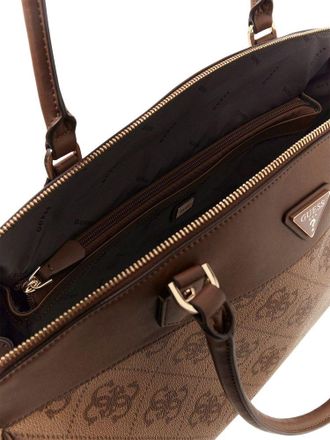 Guess Womens Tote Bag Latte Logo-Brown Polyurethane - Tote-Bags Logo/brown