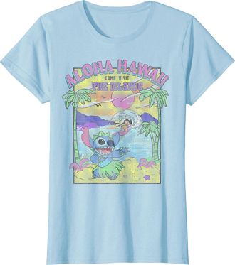 Disney Lilo & Stitch Aloha Hawaii Come Visit The Islands T-Shirt