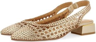 Gioseppo Ballerines tressées en Cuir Noir pour Femme PISKOVE, Platine, 38 EU