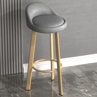 Generic Moderner ergonomischer Barhocker 60 cm - Esszimmerstuhl aus Orangenholz und PU-Leder mit Fu&szlig;st&uuml;tze und bequemer R&uuml;ckenlehne f&uuml;r K&uuml;che, Caf&eacute; und Pub