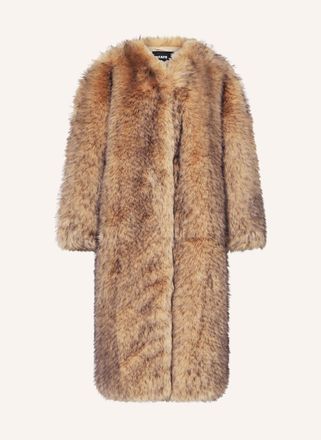 Rotate Rotate Kunstfell-Mantel braun