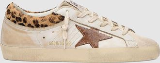 Golden Goose Baskets Super Star White Beige/Speedpearl/Beige Borwn Leo/Brick Red