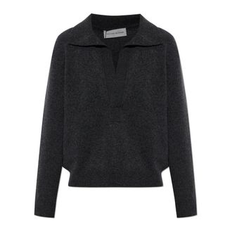 Victoria Beckham Femme, Pulls, Gris, Taille: 38 FR V-neck Tricots