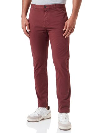 HUGO BOSS Mens David222D Trousers_Flat, Dark Brown204, 32W / 34L