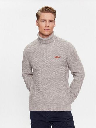 Aeronautica Aeronautica Militare Rollkragenpullover 232MA1455L509 Grau Regular Fit