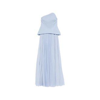 Solace London Britt Strapless Pleated Maxi Dress