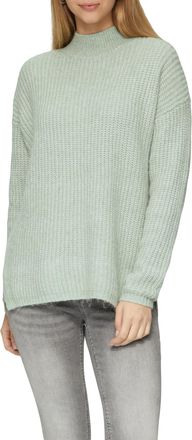 QS by s.Oliver Weicher Strickpullover mit Rippstruktur