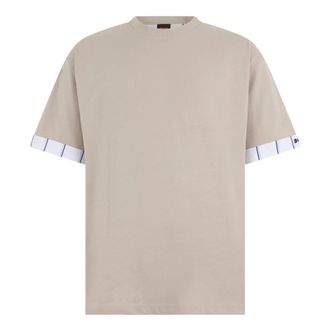 HUGO BOSS Gestreiftes Manschetten-T-Shirt - - Tops - Herren - Beige - S