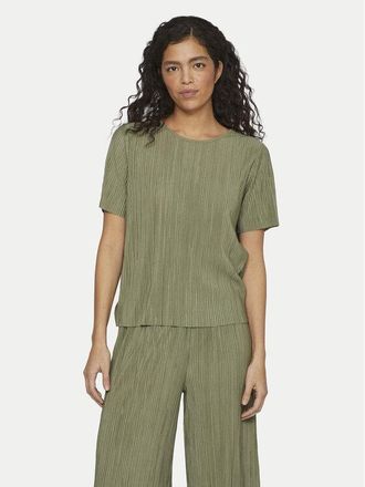 Vila T-Shirt Plisa 14089481 Gr&uuml;n Regular Fit