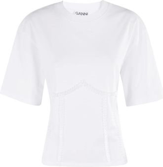 Ganni Damen, Oberteile, Weiß, XLGröße