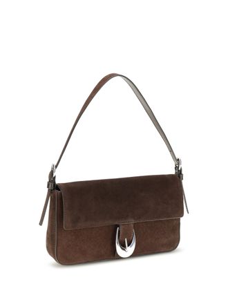 Staud Womens Harlow Shoulder Bag Espresso Calf Leather Bos Taurus