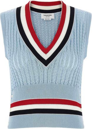 Thom Browne Gilet - Bleu Clair