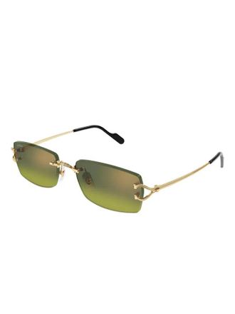 Cartier CT0550S Rimless Gradient Lens Sunglasses - Gold