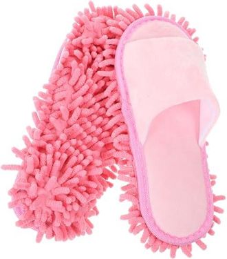Yarnow Pantoufles Balai Pour Nettoyage De Sols Pantoufles Lavables Pour Int&eacute;rieur Mop Avec Semelle Chenille