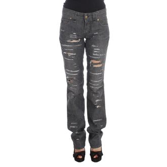 John Galliano Distressed Ripped Jeans - - Jeans - Damen - Grau - W26
