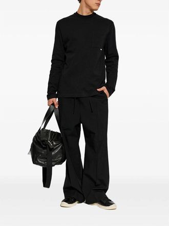 Jil Sander Crew Neck Cotton T-Shirt - Black