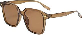 Generic Lunettes de soleil streetwear à monture carrée pour hommes et femmes, lunettes de conduite de plage pour les vacances en plein air (couleur : C, taill