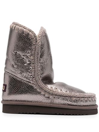Mou Eskimo Stiefel im Metallic-Look - Silber