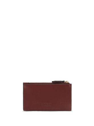 Pinko Womens Airone Leather Cardholder Ribes Intenso-Antique Gold Calf Bos Taurus Wallet