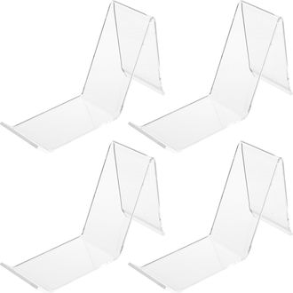 SOLUSTRE 4 St&uuml;ck Transparente Schuhdisplay st&auml;nder aus Hochwertigem Pmma Platzsparend und Stabil f&uuml;r Sandalen Sportschuhe High Heels zur Ansprechenden Schuhpr&auml;