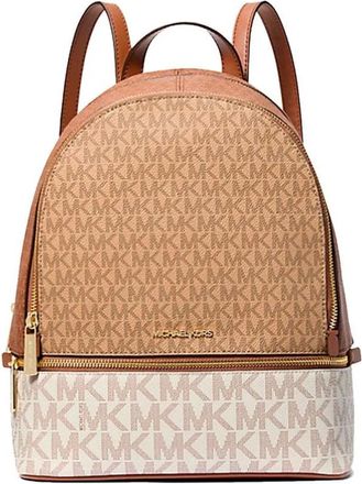 Michael Kors Femme, Sacs, Brun, Taille: ONE Size Rhea Medium Color-Block Signature Logo Backpack