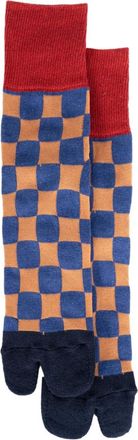 Brain Dead Homme, Sous-v&ecirc;tements, Multicolore, Taille: ONE Size Tabi Checker Quarter Crew Sock