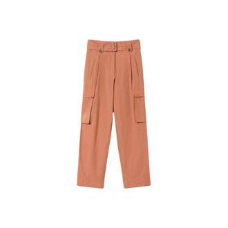 Twinset Cargo Popeline Hose - - Trousers - Damen - Orange - XL