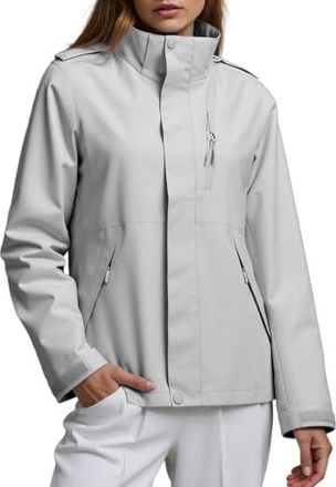 Generic Veste Femme Chic Et Elegant Veste dext&eacute;rieur coupe-vent unisexe &eacute;l&eacute;gante et polyvalente pour toutes vos activit&eacute;s quotidiennes (Light Gray, XXL)