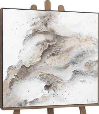 Yohji Yamamoto Art XXL Design Abstrakt Acryl Gemälde auf Leinwand mit Rahmen Erschaffung handgemalte Wandbilder Wohnzimmer modern Wohndekor Bilder echte Kunst 90x90 