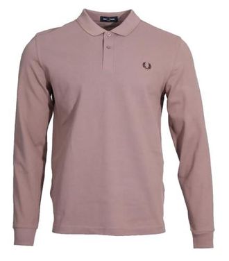 Fred Perry Polo &agrave; manches longues pour homme M6006, Rose fonc&eacute;, XL