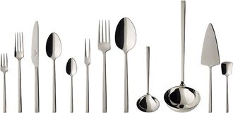 Villeroy & Boch La Classica Besteckset 70-teilig Silber, Spülmaschinenfest, Besteck Set für 12 Personen, Besteckset Platin, Besteck, Edelstahl
