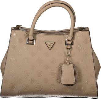 Guess Femme, Sacs, Brun, Taille: ONE Size Sac &agrave; main en poly&eacute;thyl&egrave;ne marron pour femme