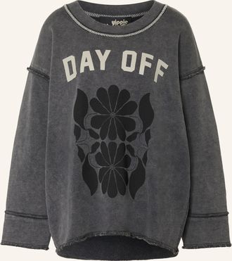 Yippie Hippie Yippie Hippie Oversized-Sweatshirt grau