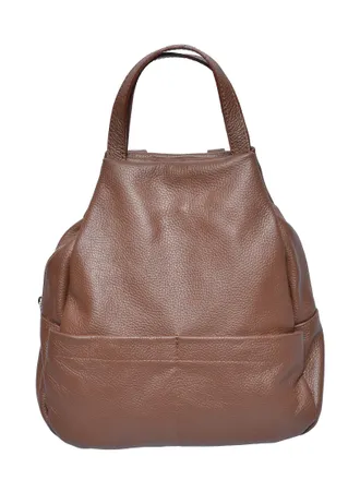 Anna Luchini Kastanienbraun Rindsledertasche