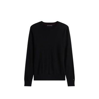 Tommy Hilfiger Pull uni col rond en laine