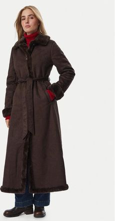 Lauren Ralph Lauren Kunstfellmantel 297P23461001 Dunkelbraun Regular Fit